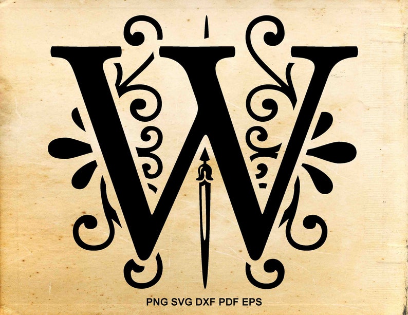 Monograma Letras svg svg inicial Monograma fuente alfabeto - Etsy España