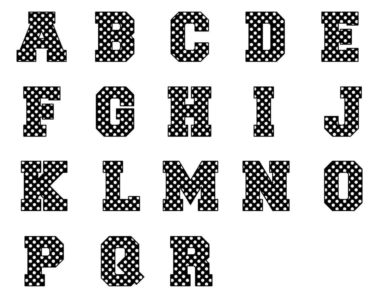 Polka Dot Font Svg Polka Dot Numbers Polkadot Font Polka - Etsy