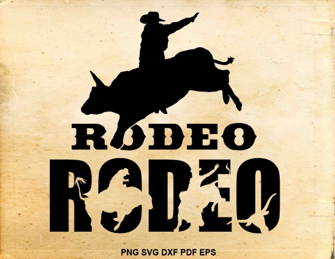 Rodeo Svg Silhouette, Rodeo Clipart, Rodeo Shirt Design, Southern Svg ...