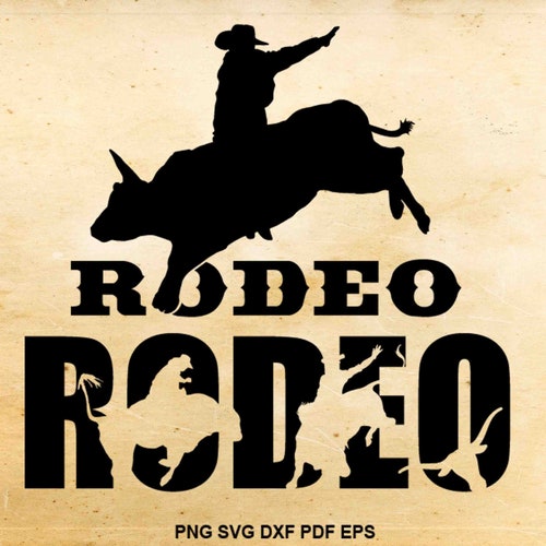 Rodeo Svg Silhouette Rodeo Clipart Rodeo Shirt Design - Etsy