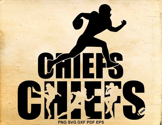 Chiefs Svg Football Clipart Silhouette Chiefs Football Svg - Etsy