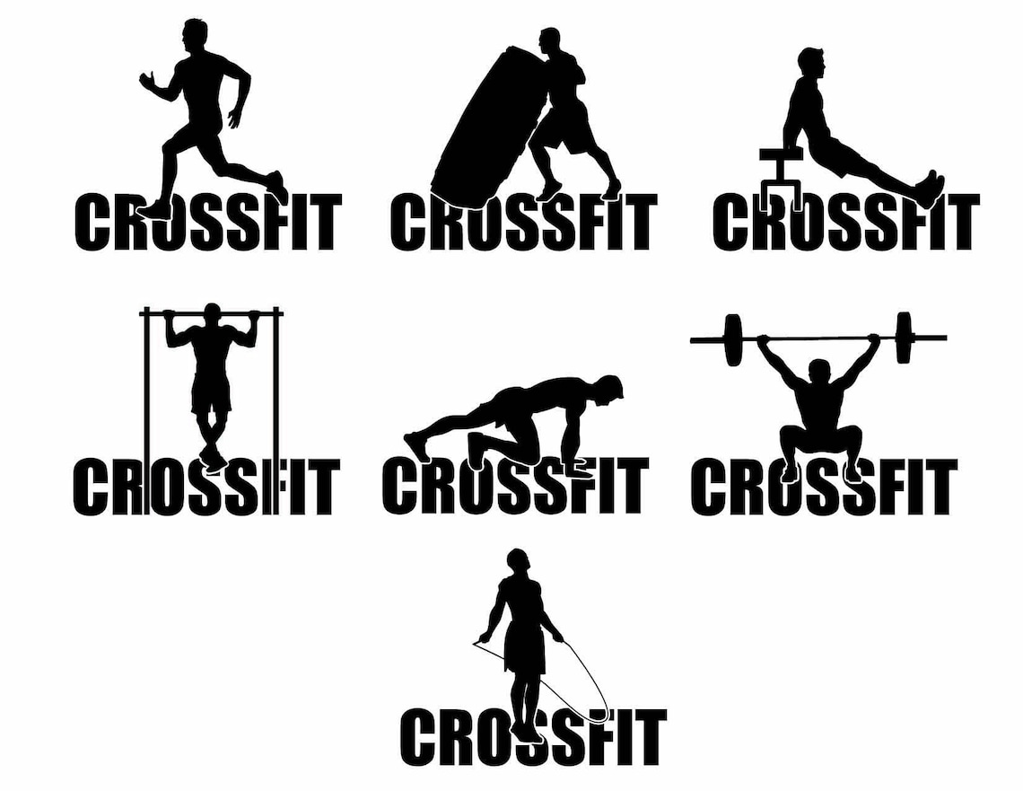 Crossfit Svg Files Crossfit Clipart Silhouette Weightlifting | Etsy