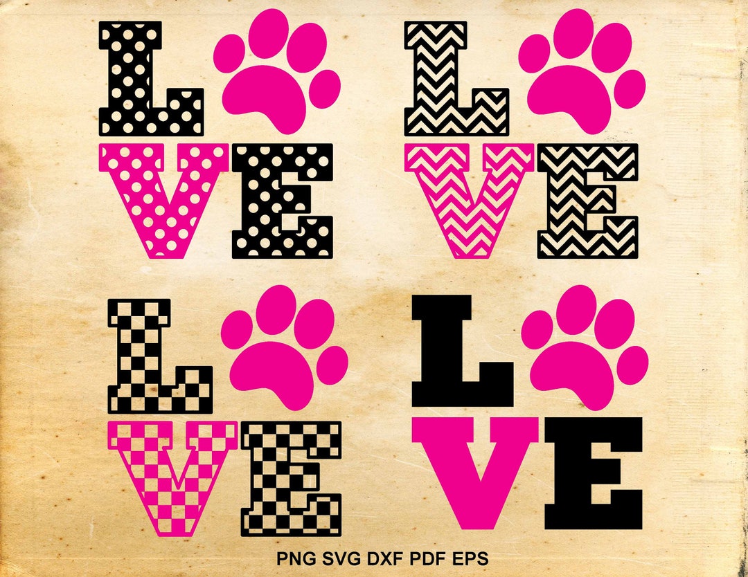 Dog Love Svg Cut Files, Dog Lover Svg, Dog Svg, Pet Lover, Cut Files ...