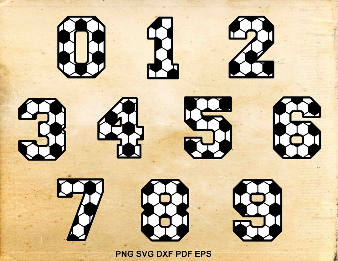 Soccer Numbers Svg, Soccer Font Alphabet, Football Font, Sports Font ...
