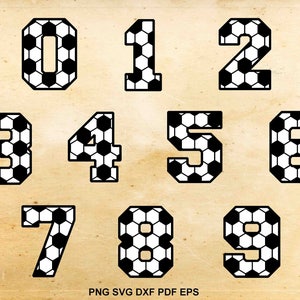 Soccer Numbers Svg Soccer Font Alphabet Football Font - Etsy
