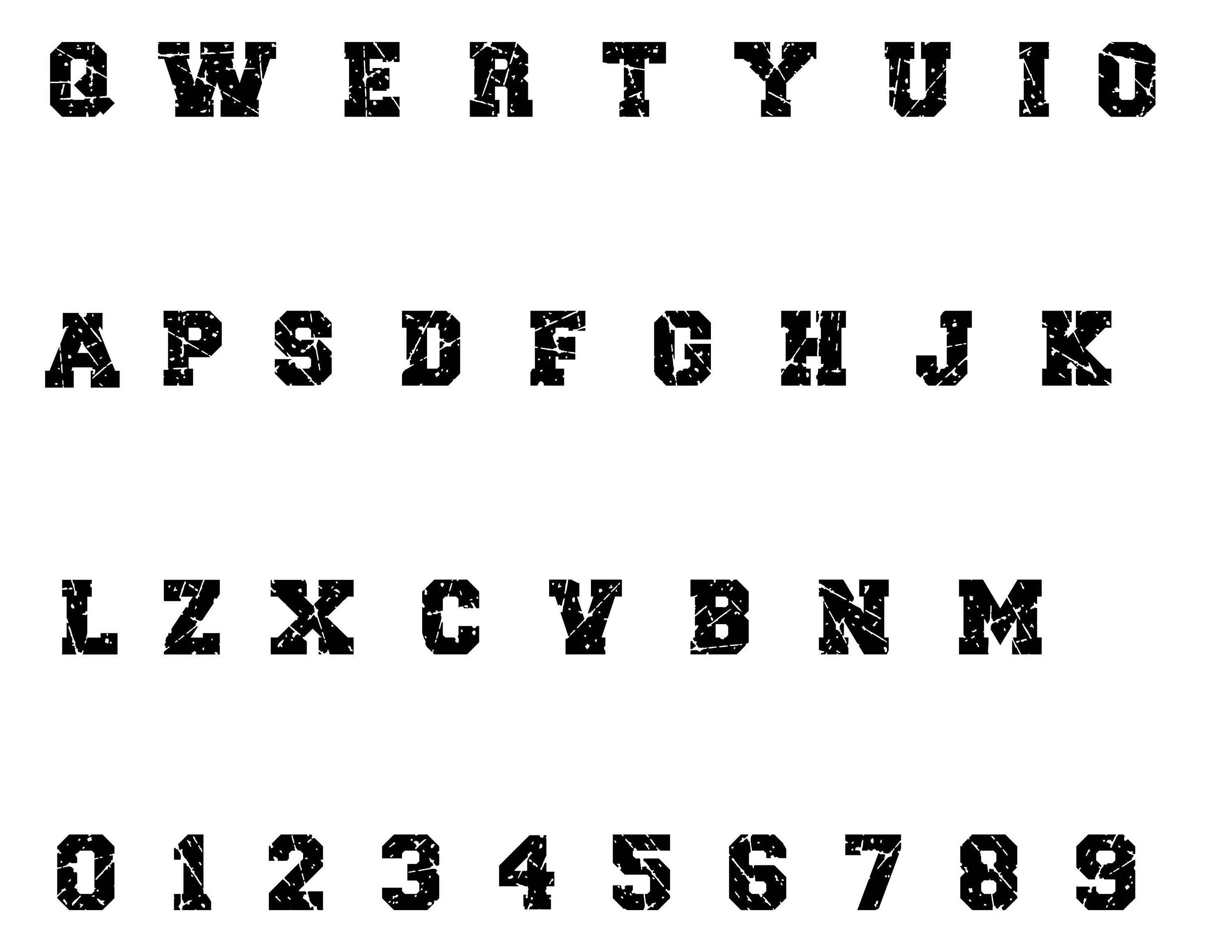 Distressed Font Svg Distressed Monogram Initials Distressed - Etsy