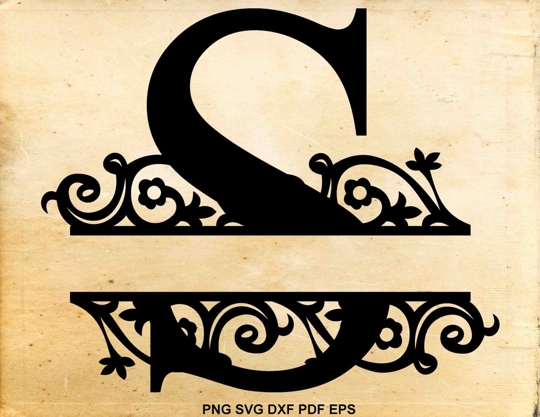 Split Monogram Svg Monogram Alphabet Split Letter Split - Etsy Canada