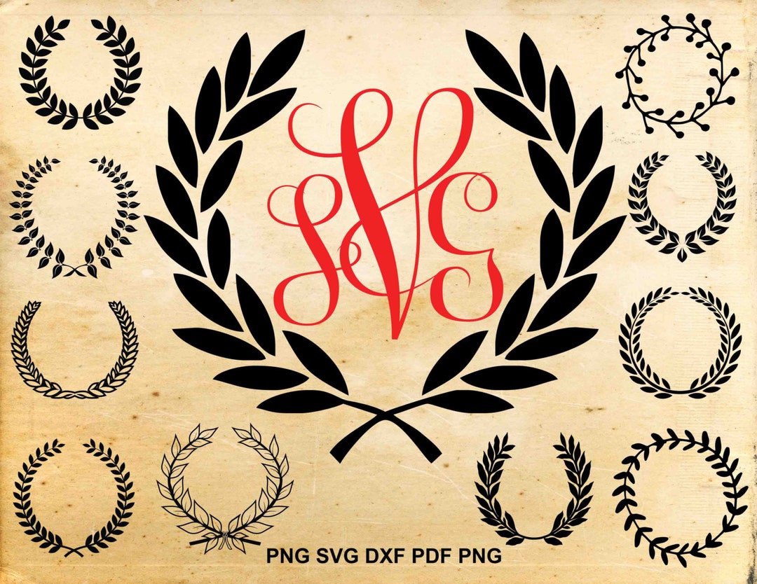 Laurel Svg Wreath Clip Art Leaf Wreath Laurel Leaf - Etsy