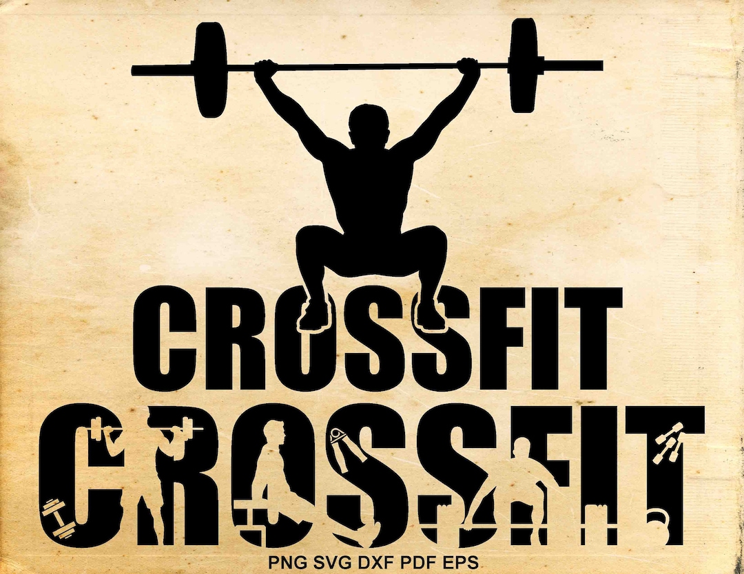 Crossfit Svg Files, Crossfit Clipart Silhouette, Weightlifting Svg ...