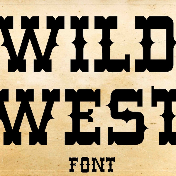 Western Font - Etsy