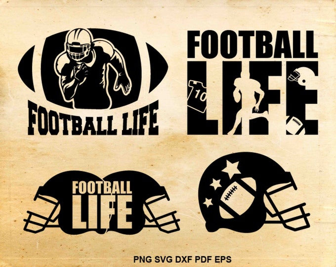Football Life Svg, Football Svg Files, Football Clipart, Heat Transfer ...