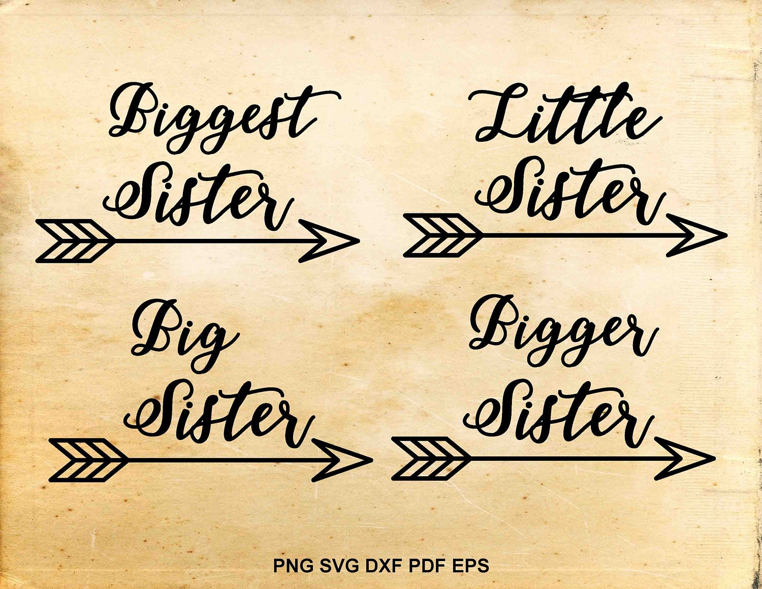 Big sister svg file Bigger sister Biggest sister Little | Etsy