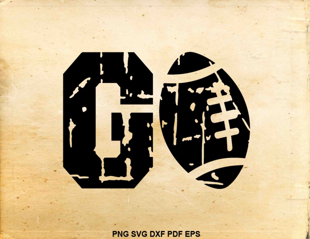 Distressed Football Svg File, Go Football Clipart, Love Football ...