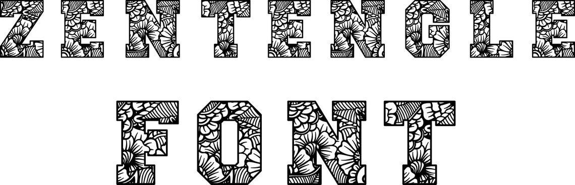 Zentangle Font Svg Zentangle Numbers Doodle Font Zentangle - Etsy Canada