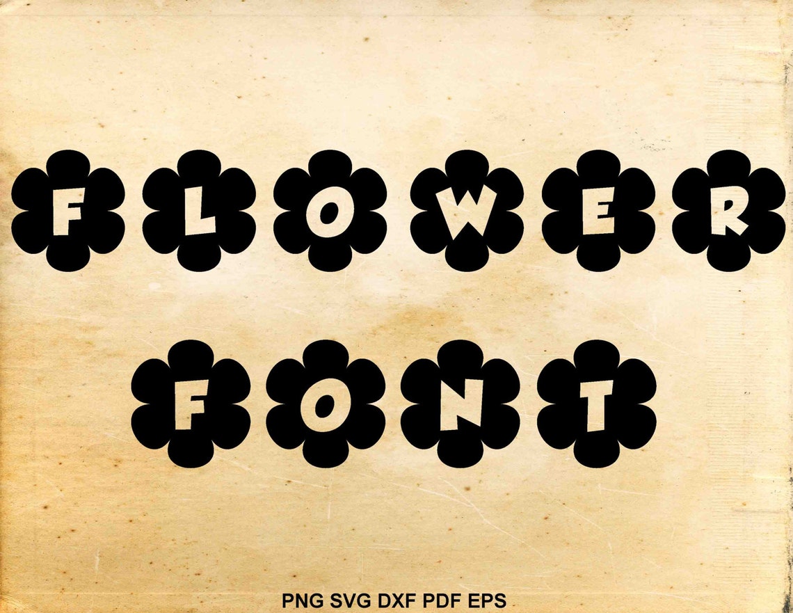 Flower Font Svg Alphabet Initial Svg Monogram Letters Svg | Etsy