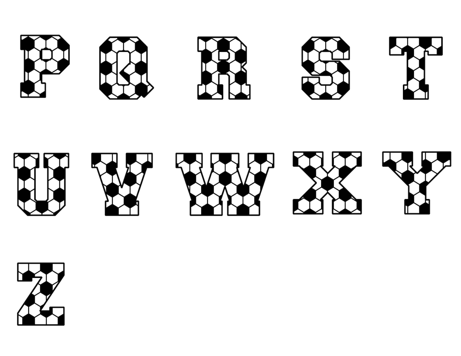 Soccer Font Svg Monogram Font Alphabet Svg Soccer Svg - Etsy