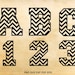 Chevron Font Svg, Chevron Monogram, Chevron Letters, Chevron Numbers ...