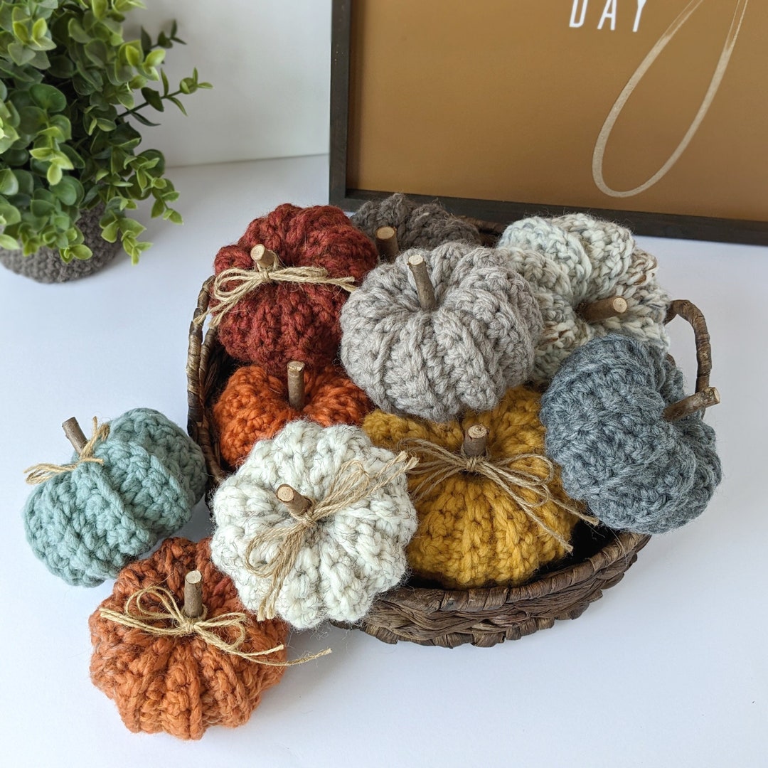 Crochet Pumpkins, Fall Home Decoration, Farmhouse Décor, Harvest ...