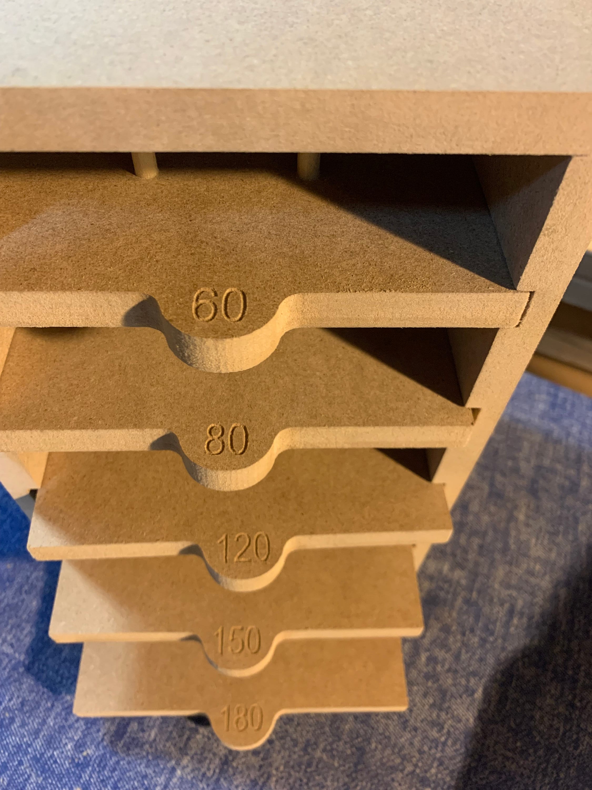 DXF File for Cnc. Digital File of the Orbital Sanding Disc Organizer ...