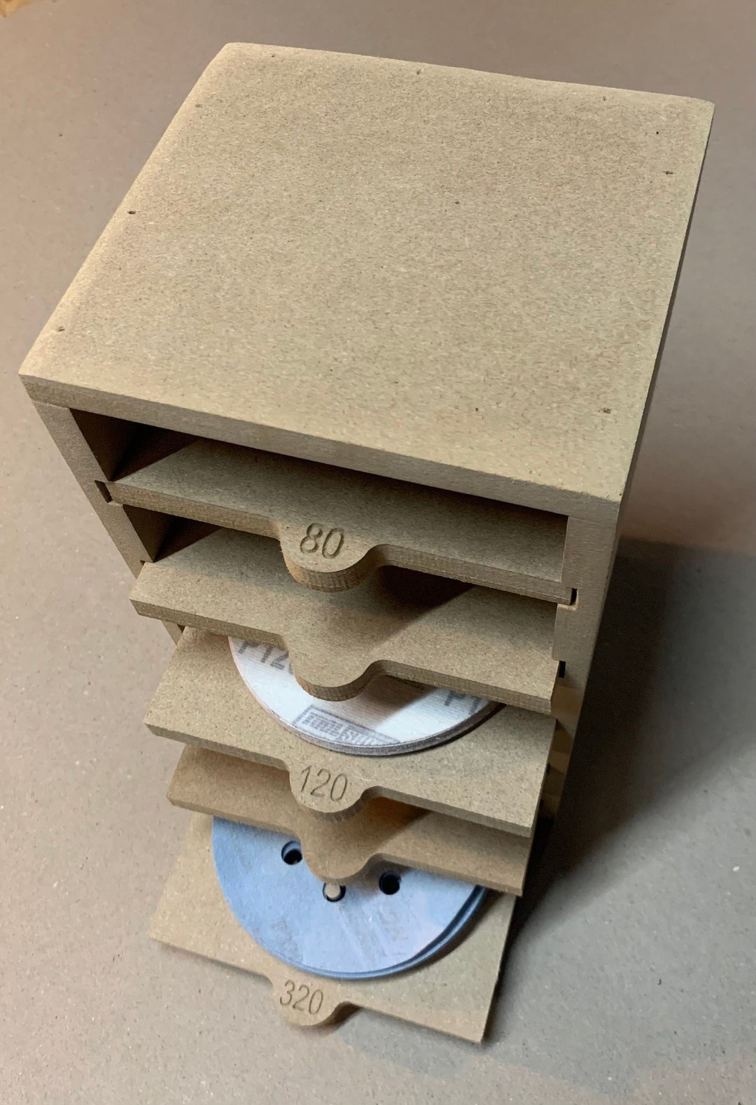 DXF File for Cnc. Digital File of the Orbital Sanding Disc Organizer ...