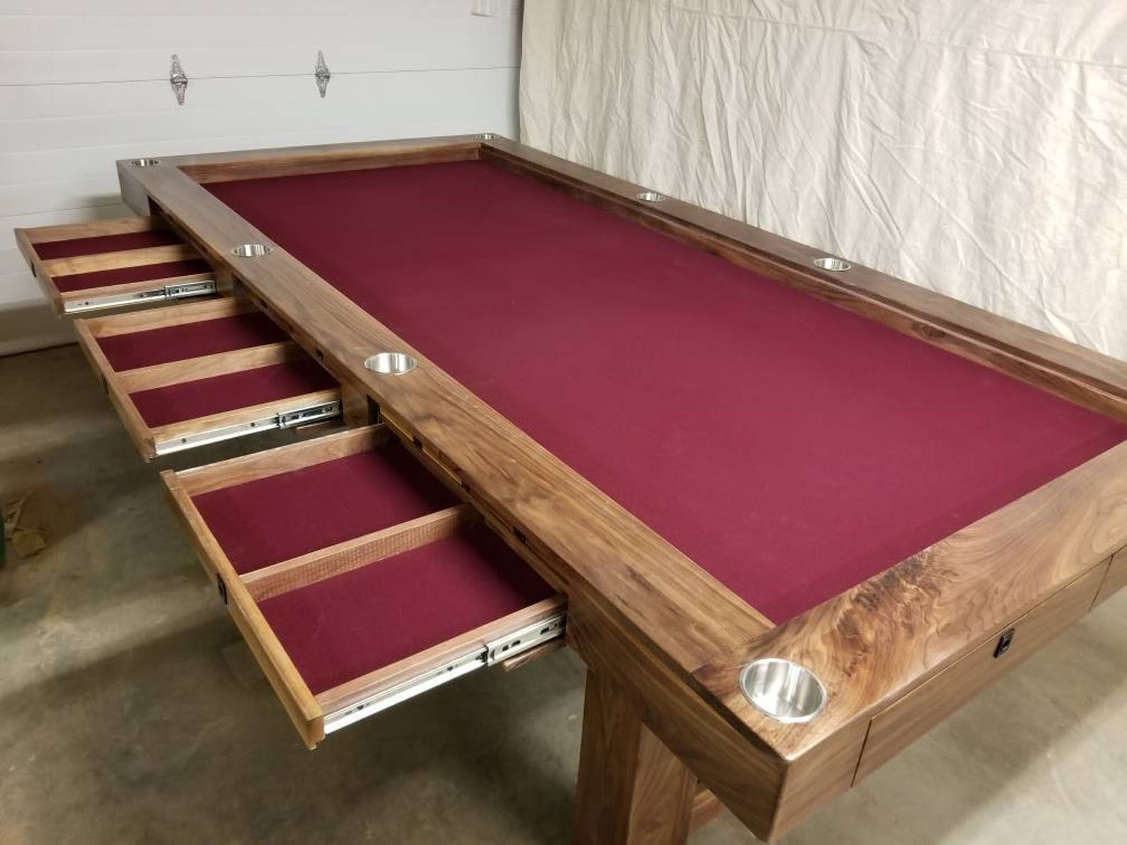 Walnut 8 Player Game Table - Etsy