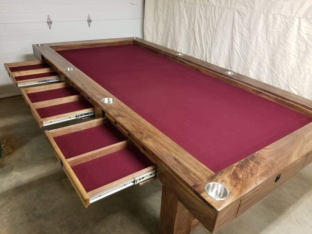 Walnut 8+ Player Game Table - Etsy