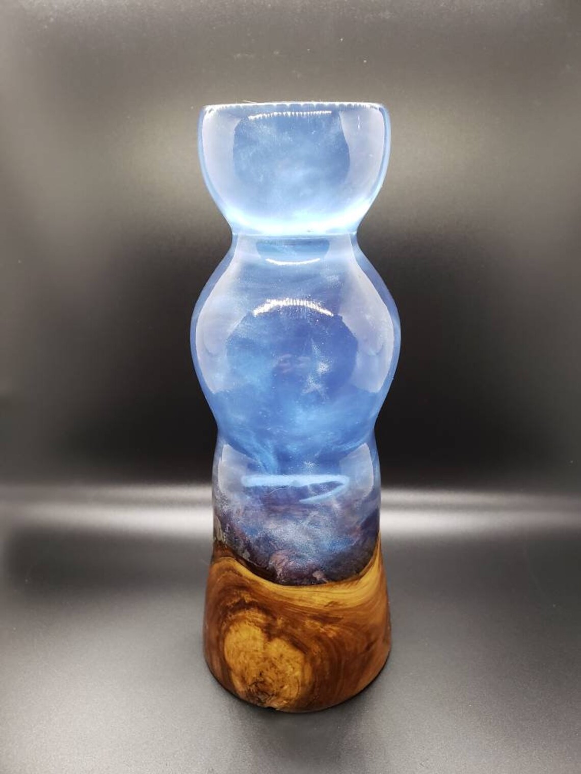 Epoxy Resin Lamp With Wood Base. - Etsy