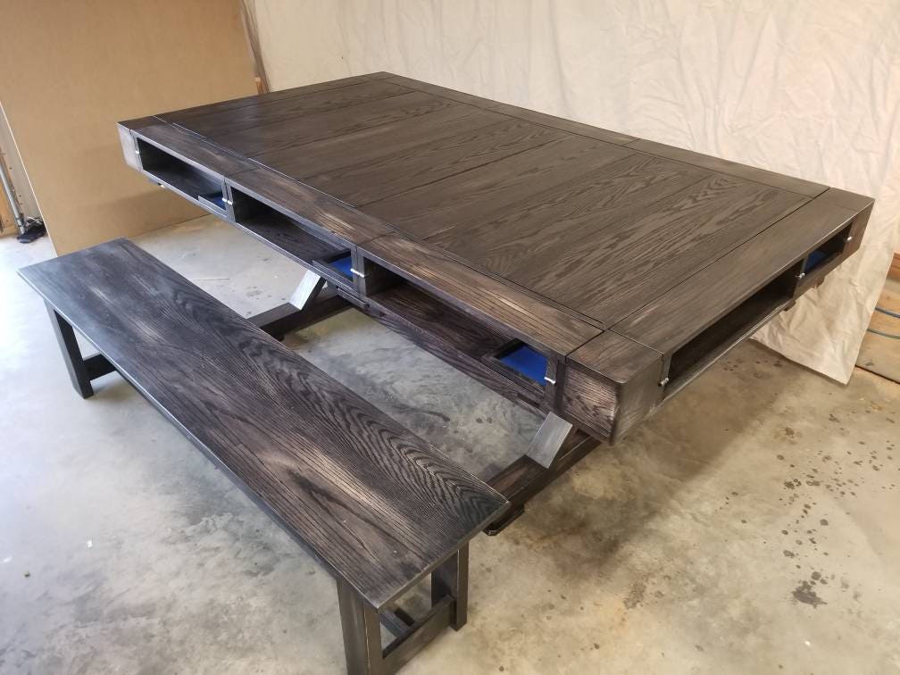 Oak 8 Player Game Table. - Etsy