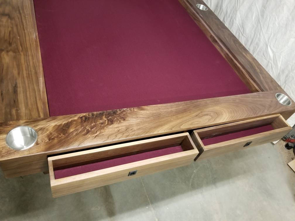 Walnut 8 Player Game Table - Etsy