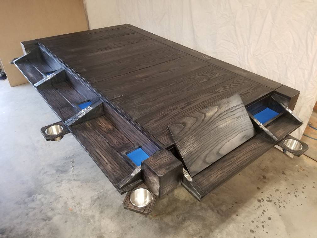 Oak 8 Player Game Table. - Etsy