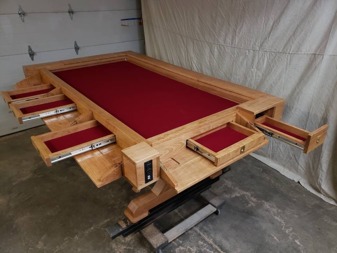Cherry 8 Player Game Table - Etsy