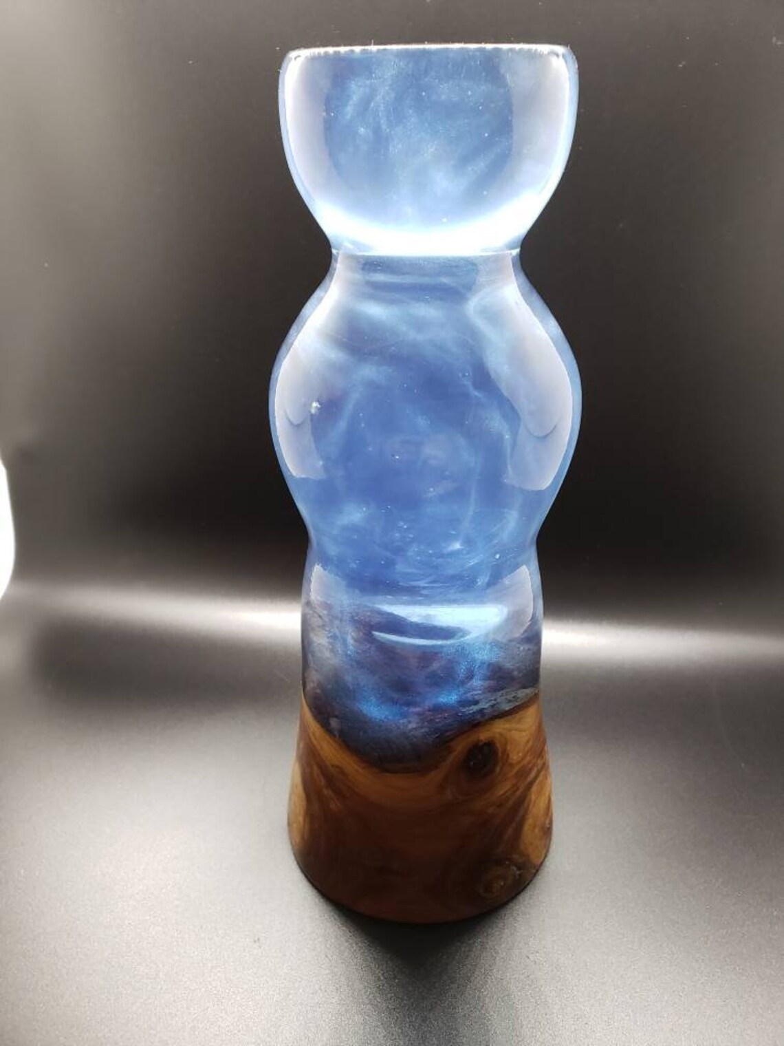 Epoxy Resin Lamp With Wood Base. - Etsy