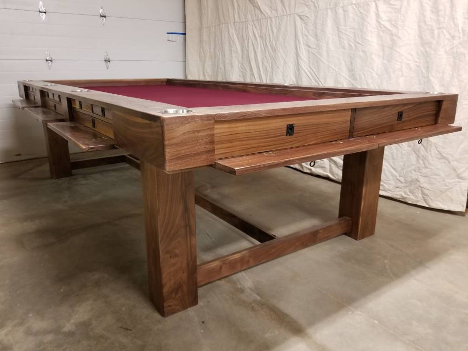 Walnut 8 Player Game Table - Etsy