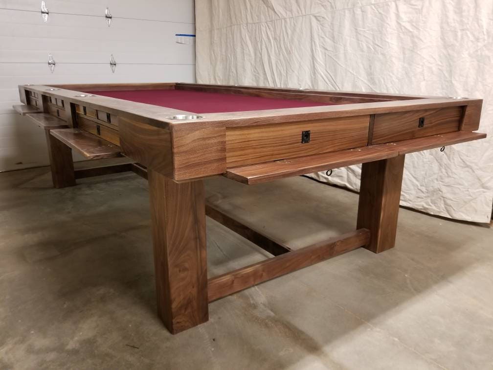 Walnut 8 Player Game Table - Etsy