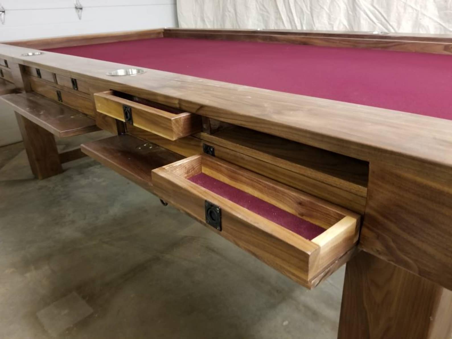 Walnut 8 Player Game Table - Etsy