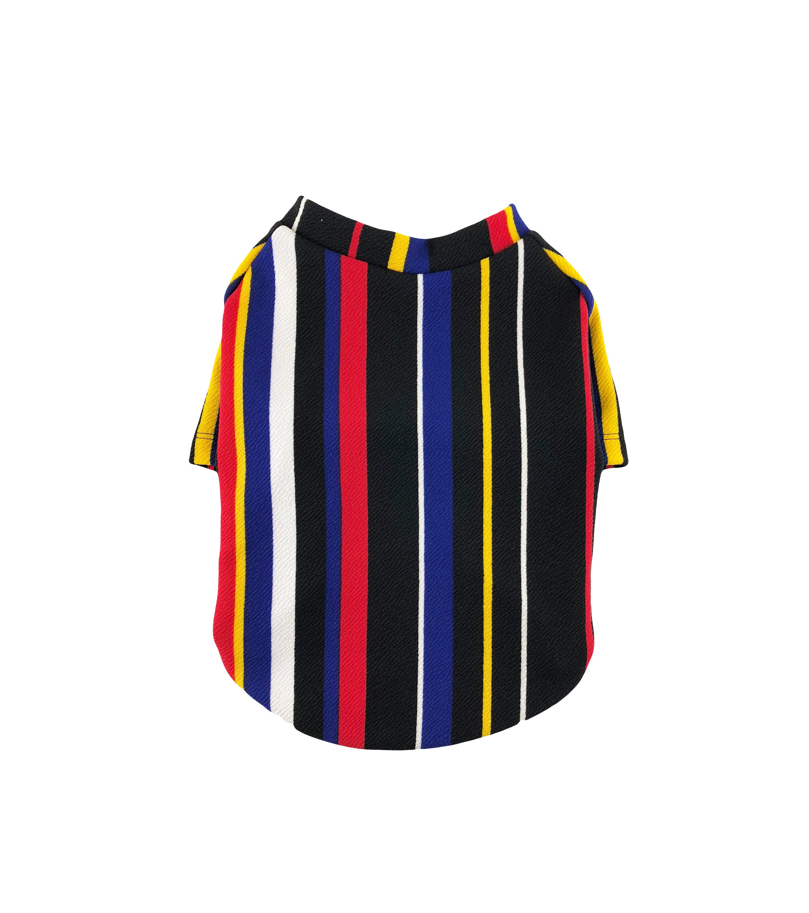 Black Colorful Striped Dog Top, Liverpool Textured Knit, Dog Clothing ...