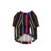 Black Colorful Striped Dog Top, Liverpool Textured Knit, Dog Clothing ...