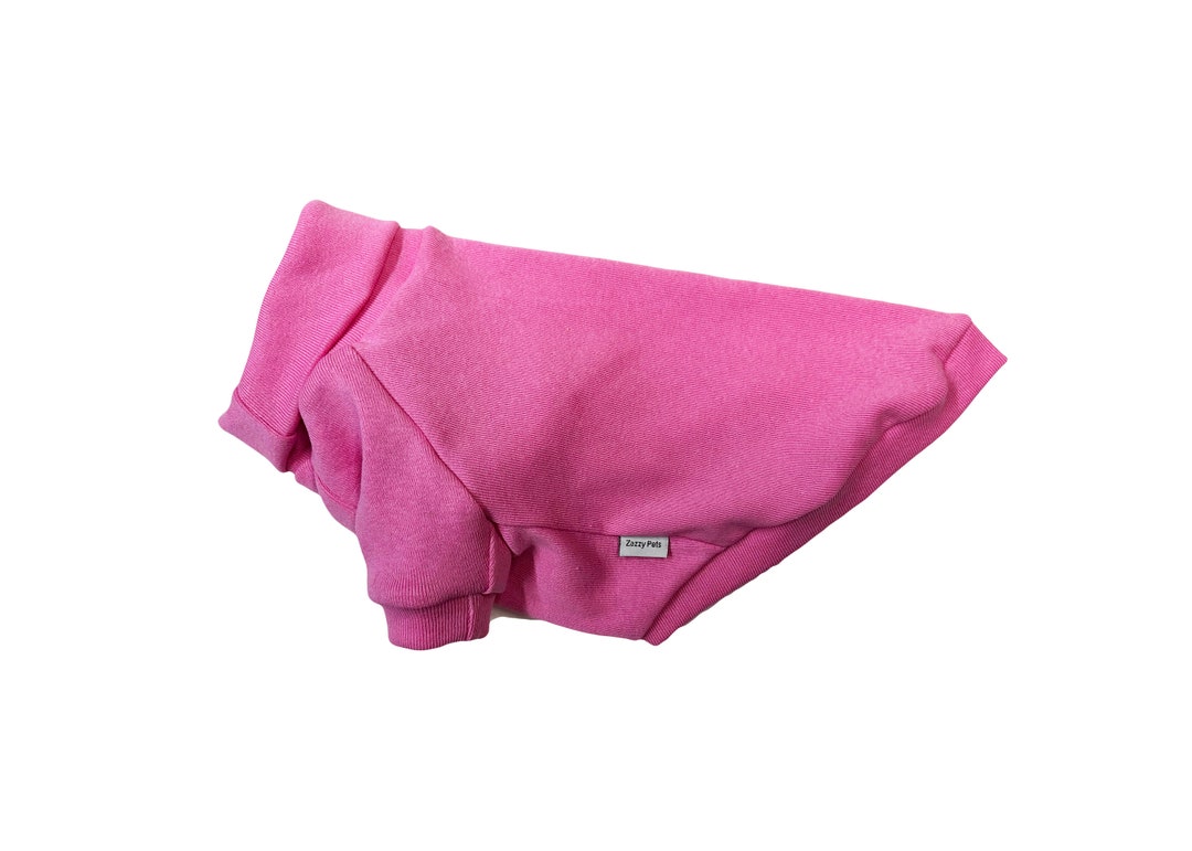 COTTON, Pink 1x1 Ribbed Knit Turtleneck, Dog Top, Dog Clothing, Dog ...