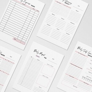 Daily Planner Bundle, Daily Plan Journal, Daily Plan Tracker ...