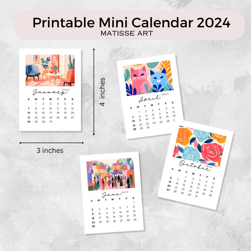 Mini Calendars - Etsy