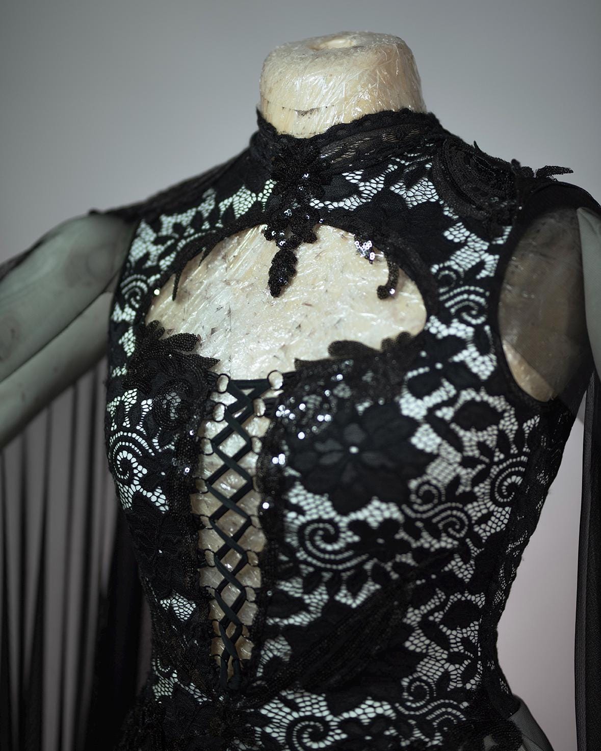 Noctis Arcanum – Gothic Elven Wedding Dress, Celestial Handfasting Gown ...