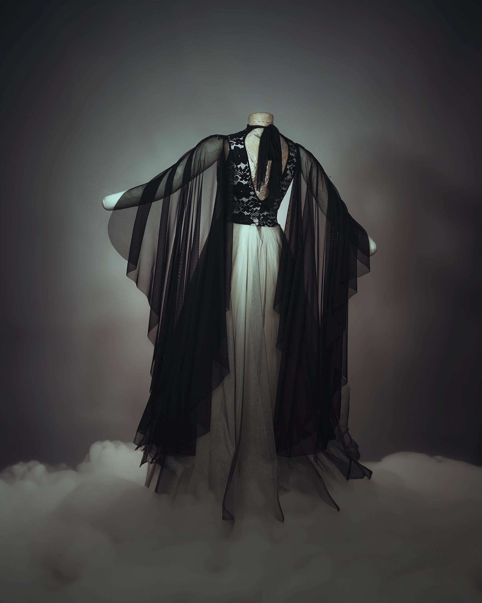Noctis Arcanum – Gothic Elven Wedding Dress, Celestial Handfasting Gown ...