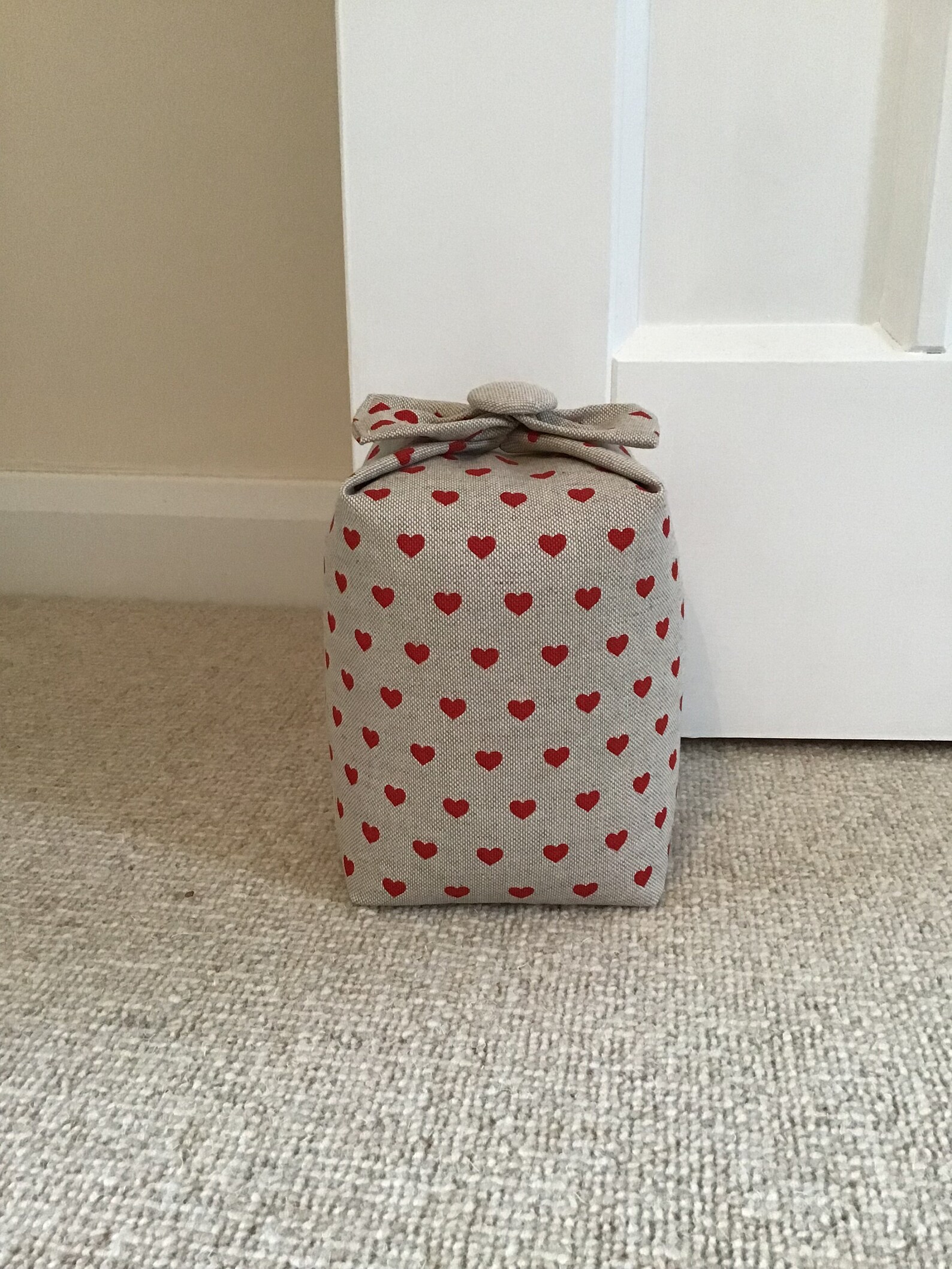 Red Heart Door Stop (filled) - Etsy UK