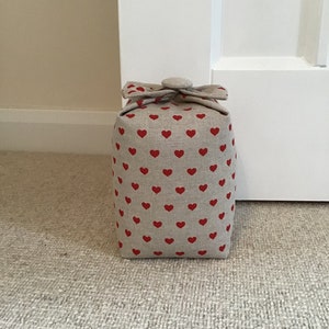 Red Heart Door Stop (filled) - Etsy UK