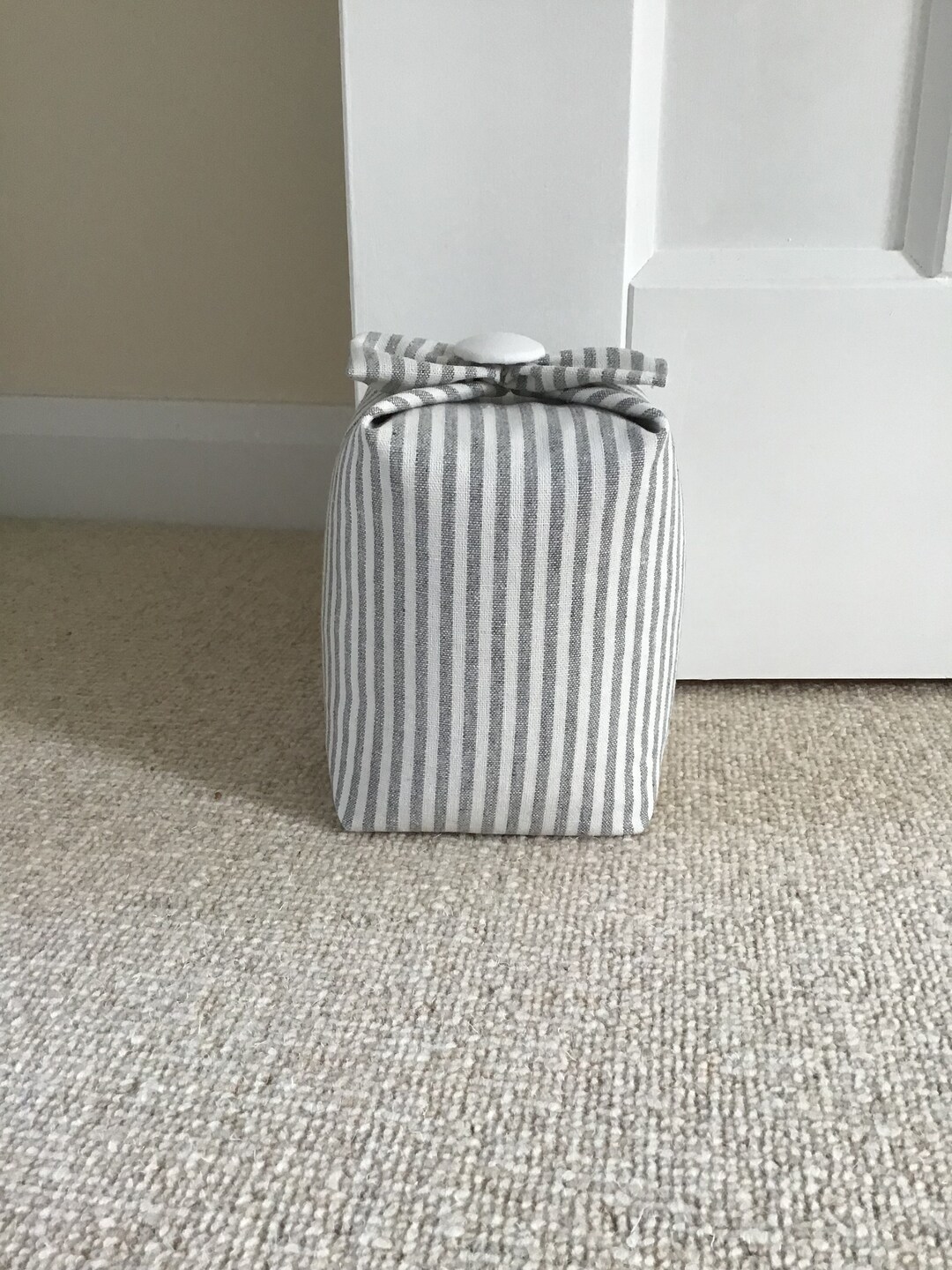 Grey French Ticking Striped Door Stop (filled) - Etsy