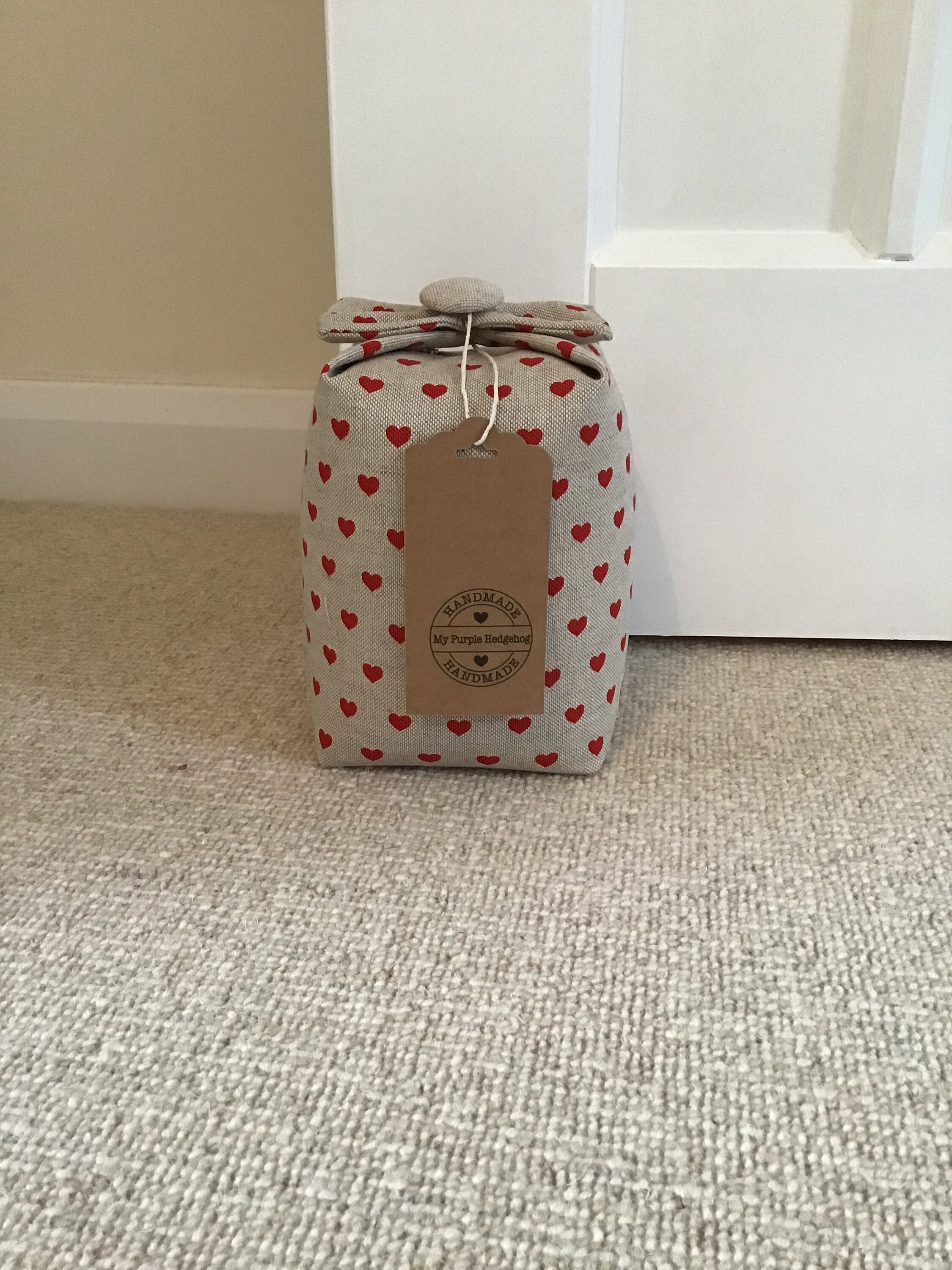 Red Heart Door Stop (filled) - Etsy UK