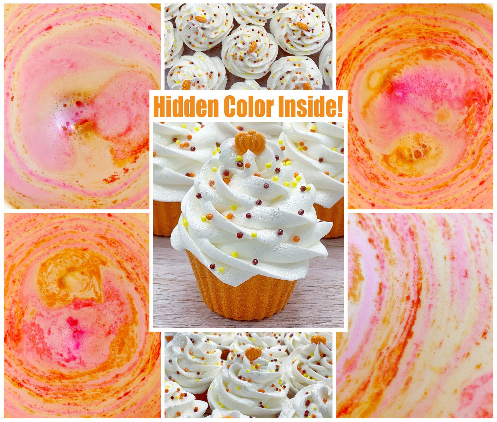 Pumpkin Bath Bomb, Cupcake Bath Bomb, Fall Autumn Gift Set, Unique Bath ...