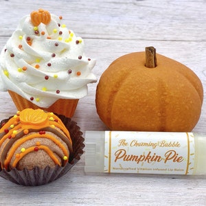 Pumpkin Bath Bomb, Cupcake Bath Bomb, Fall Autumn Gift Set, Unique Bath ...