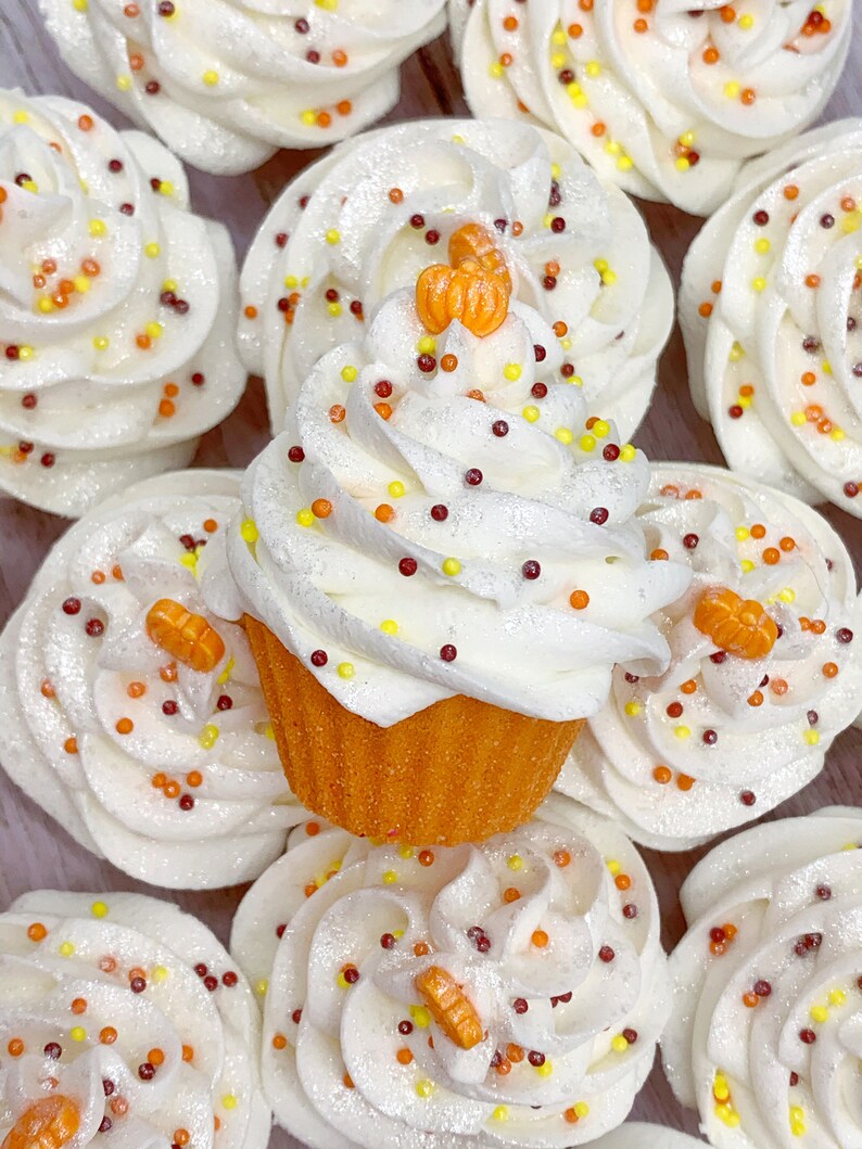 Pumpkin Bath Bomb, Cupcake Bath Bomb, Fall Autumn Gift Set, Unique Bath ...