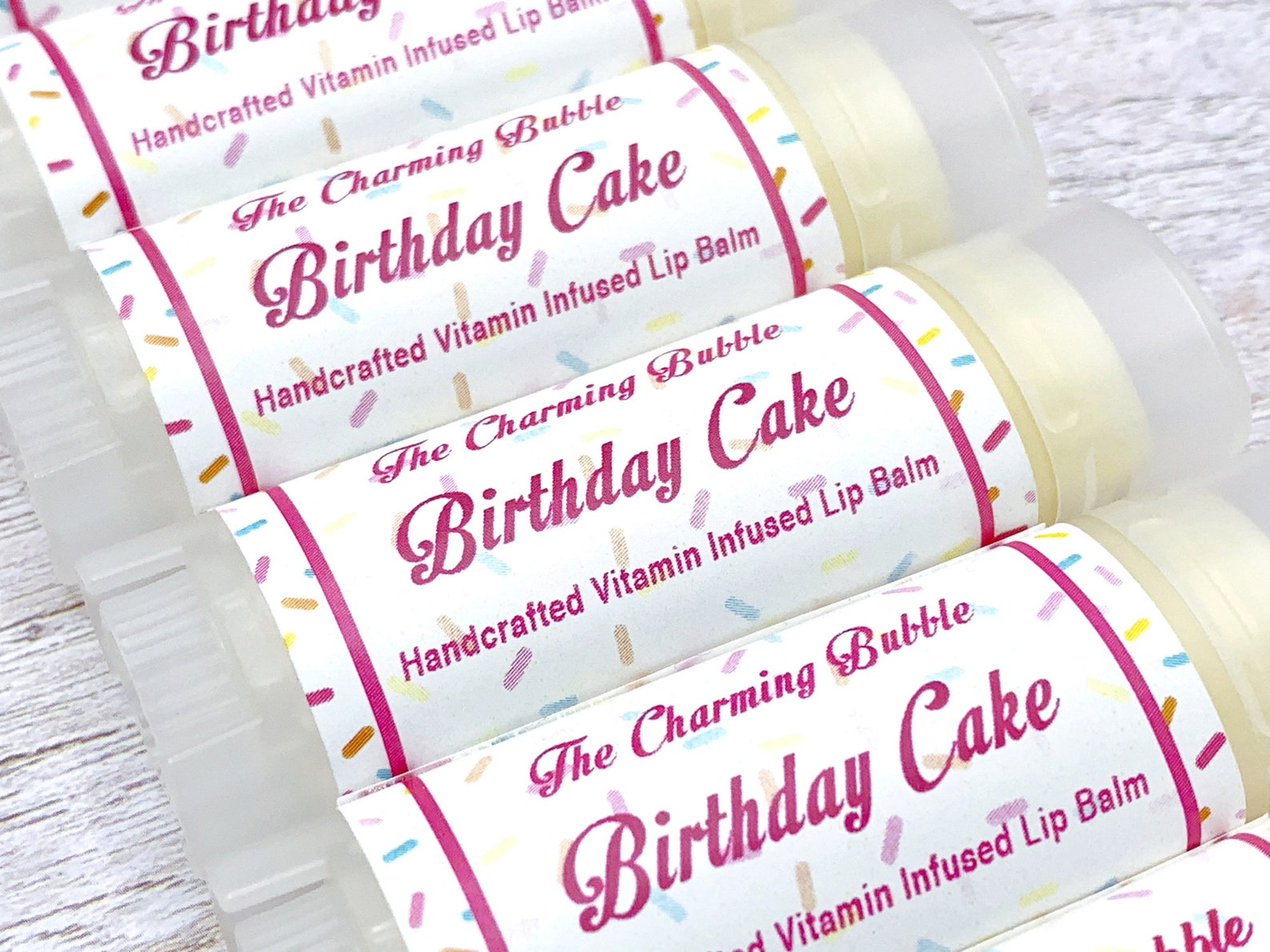 Birthday Cake Lip Balm, Birthday Cake Chapstick, Dessert Lip Balm Set ...